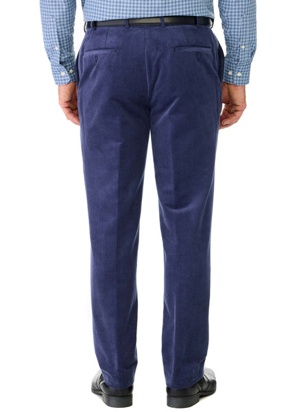 HALIDON FLEXIWAIST BLUE FINE EUROPEAN CORD – Fletcher Jones Australia