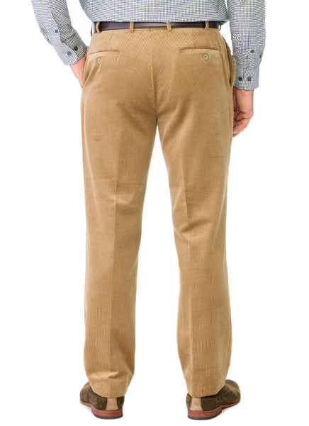 ROXBY DOWNS FLEXIWAIST CAMEL EUROPEAN CORD – Fletcher Jones Australia